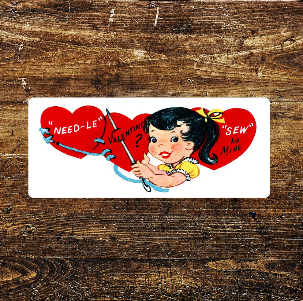 Betty Boop Valentine Be Mine Sewing | Metal Sign Plaque – The British ...